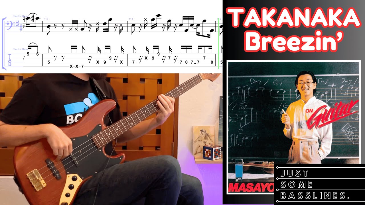 Masayoshi Takanaka - Breezin' // BASS COVER + TABS - YouTube