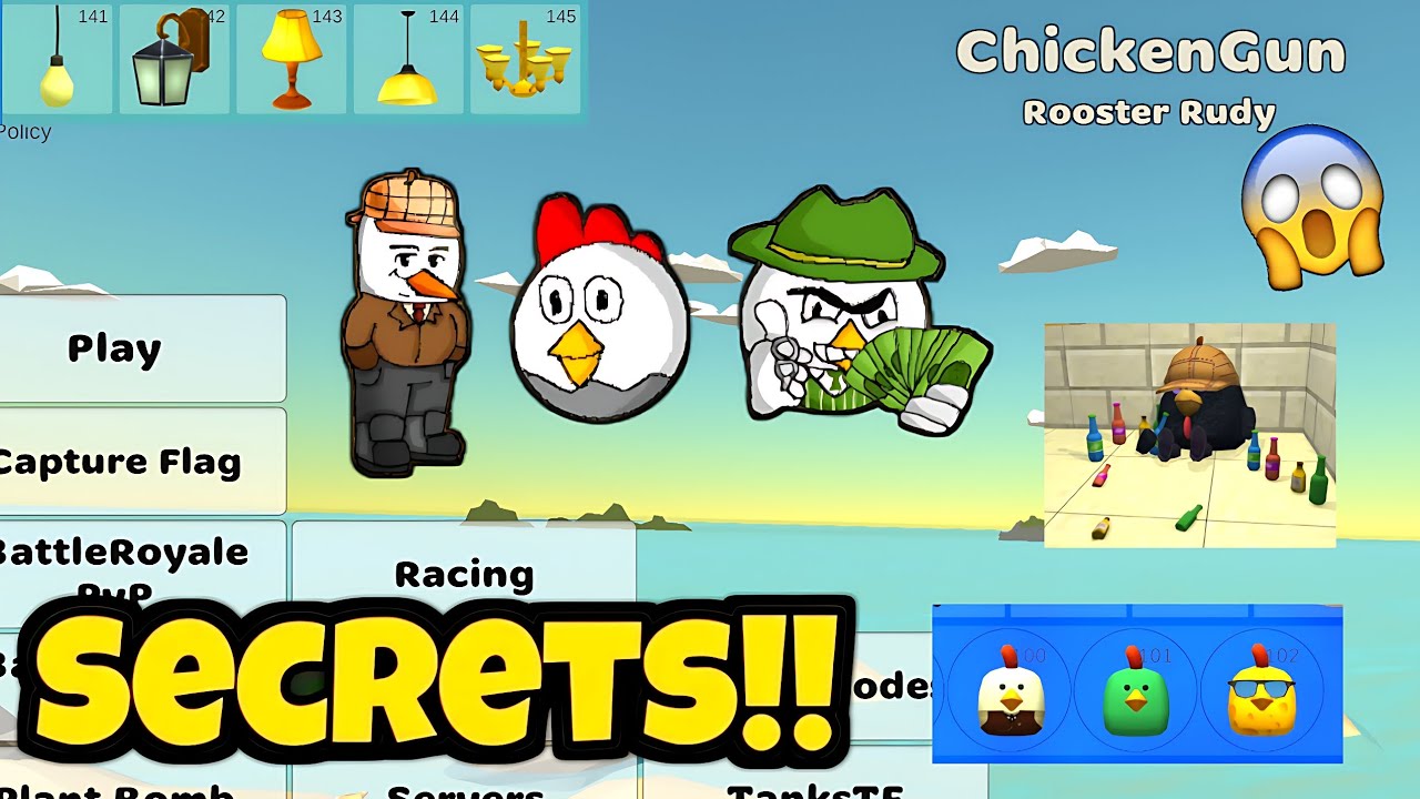 CHICKEN GUN NEW SECRETS AND EASTER EGGS UPDATE 4.3.02 SUPERMARKET NEW ...