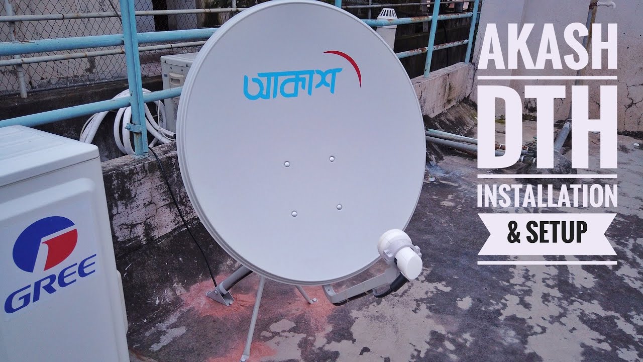 AKASH DTH Full Setup & Installation- 1st DTH Service in Bangladesh- Taslimun Alam Ramim- Dhaka ...