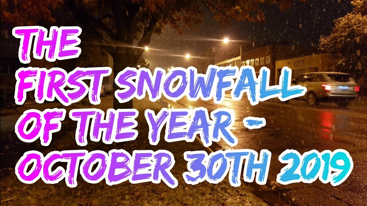 FIRST SNOWFALL OF THE YEAR - OCT. 30TH 2019 #SNOW #SNOWFALL #CHICAGO ...
