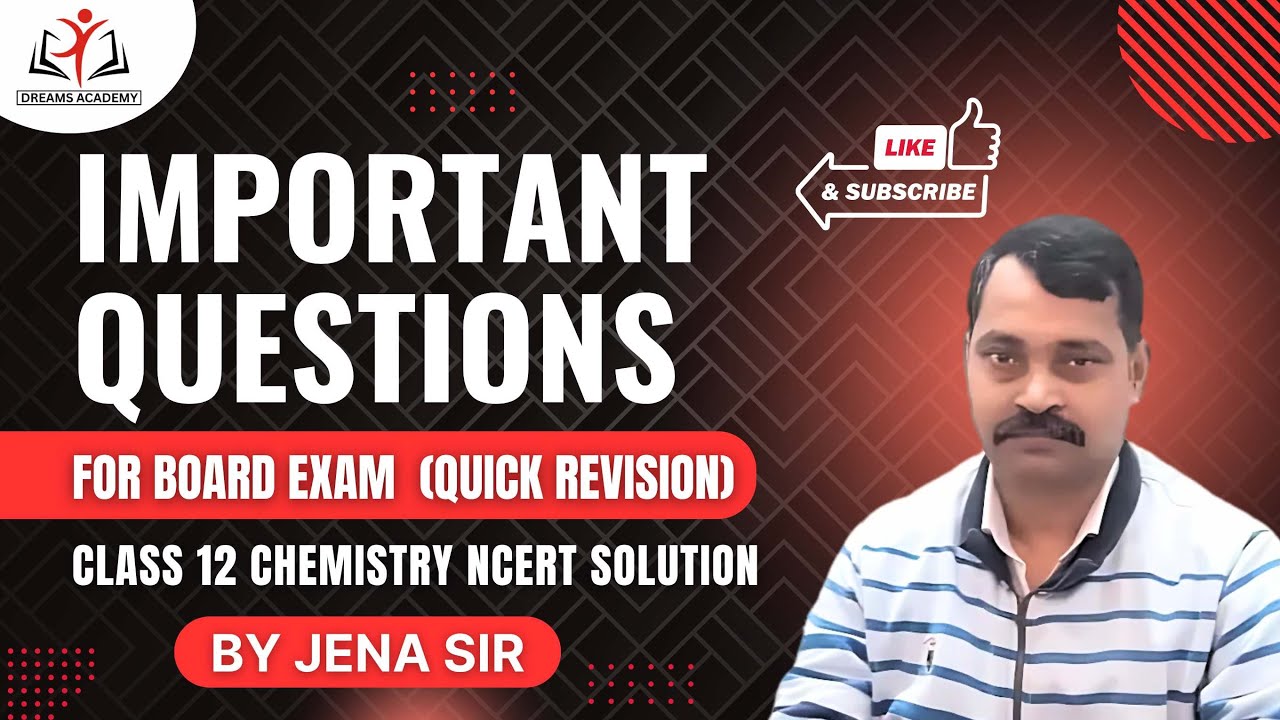 Important Questions for Board Exam (Quick revision)-class 12 Chemistry ...