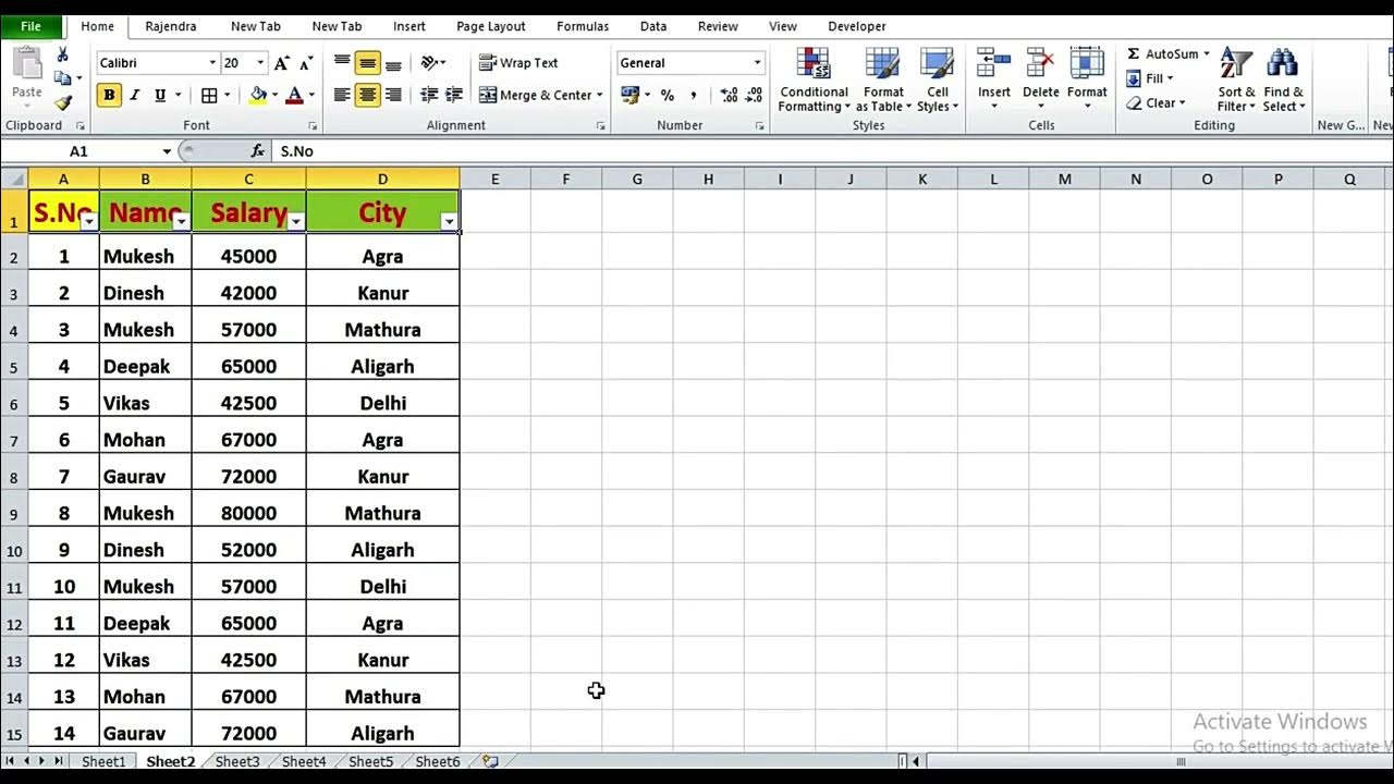 How To Filtering Data in Excel - Excel Tutorial || Filter in MS Excel ...