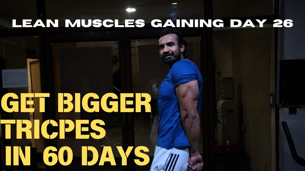 Lean Muscles Gaining DAY 26 |Triceps Workout at gym |How to get bigger ...
