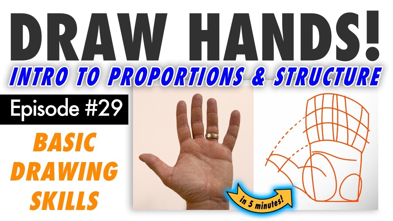 Draw Hands like a MASTER! Intro to Proportions and Structure! Free ...
