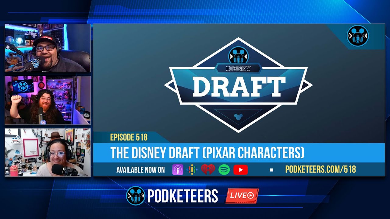Podketeers Ep518: The Disney Draft (Pixar Characters) - YouTube