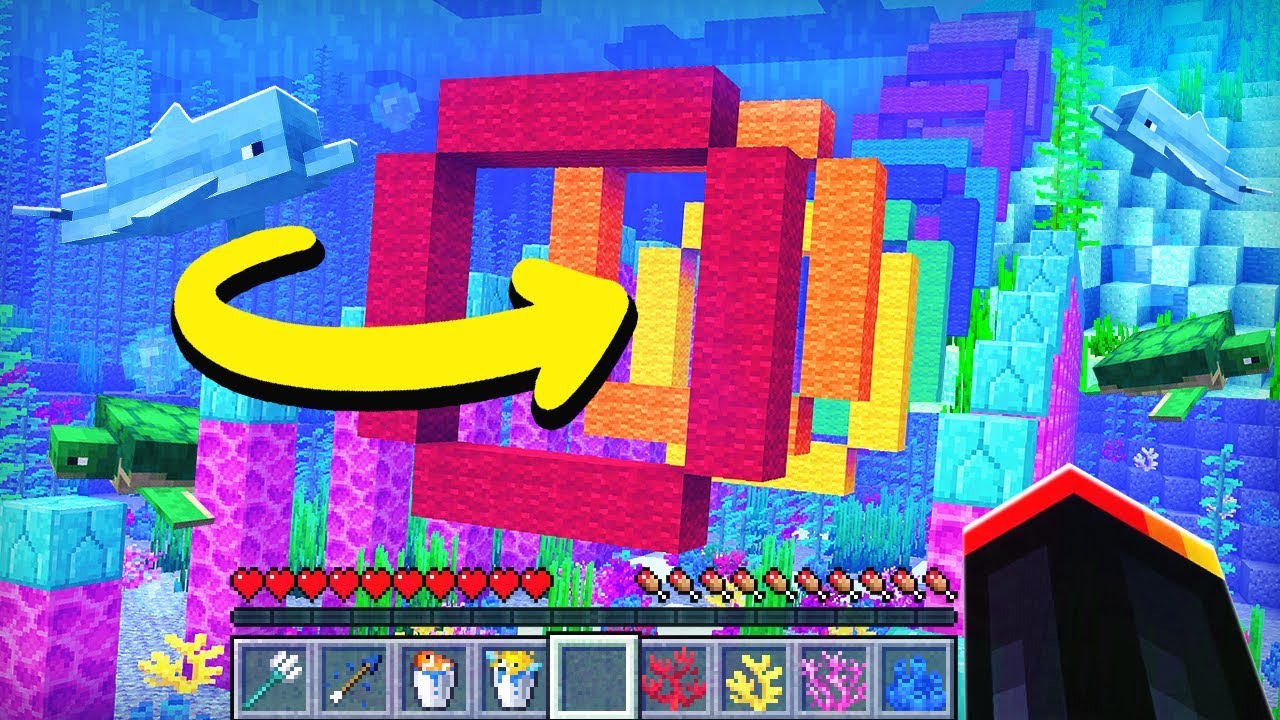 MINECRAFT 1.13 UNDERWATER OBSTACLE COURSE! (Minecraft 1.13 Update ...