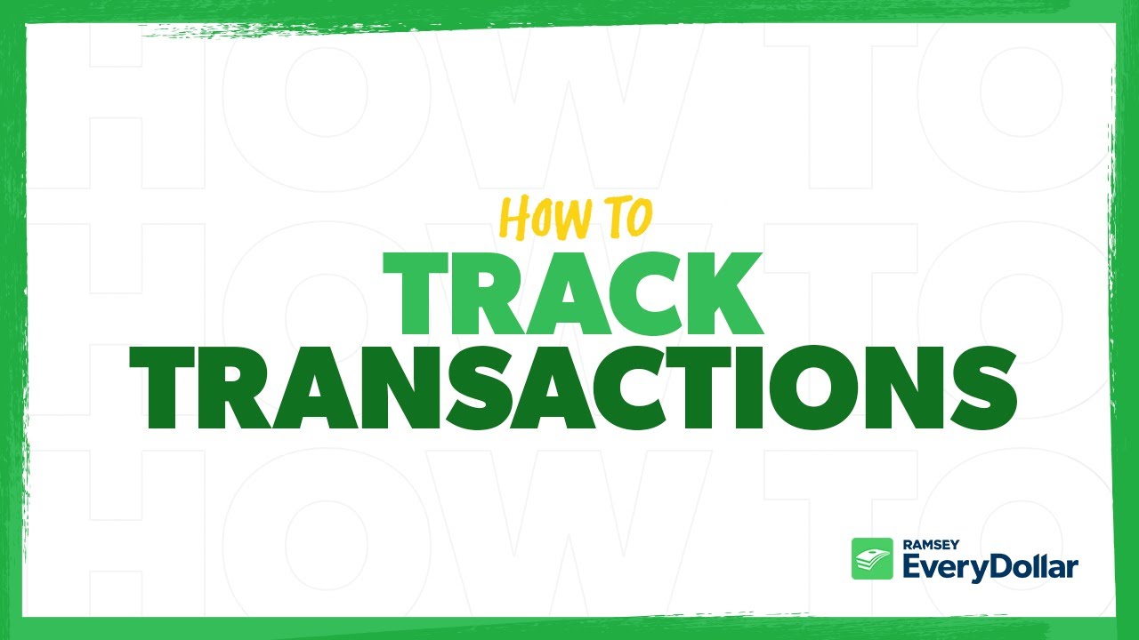 How to Track Transactions in EveryDollar - YouTube