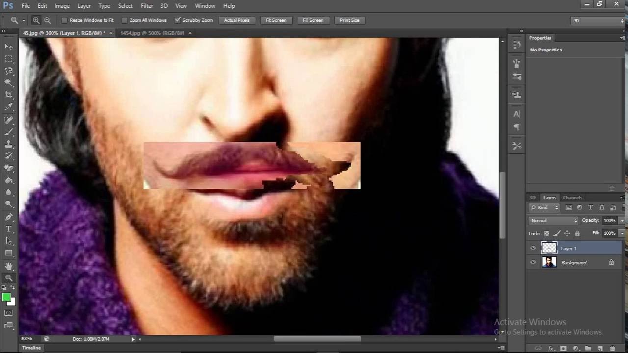 How to Add Mustache To a Person In Adobe Photoshop CS6 - YouTube