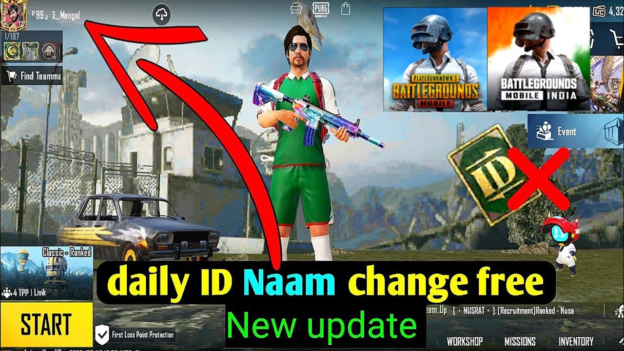 How To Change Your Name In PUBG Mobile PUBG Me Name Kaise Change Kare how-to-change-your-name-in-pubg-mobile-pubg-me-name-kaise-change-kare