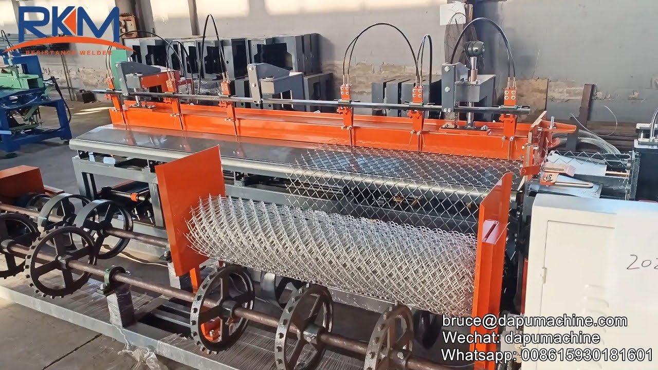 Chain link fence diamond mesh machine without mesh side processing ...