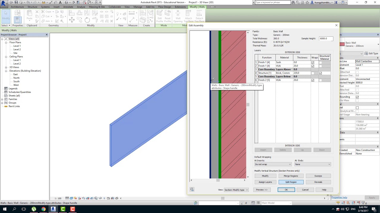 REVIT TIPs Tường đặc biệt với Revit Vertical Compound on Revit Wall ...