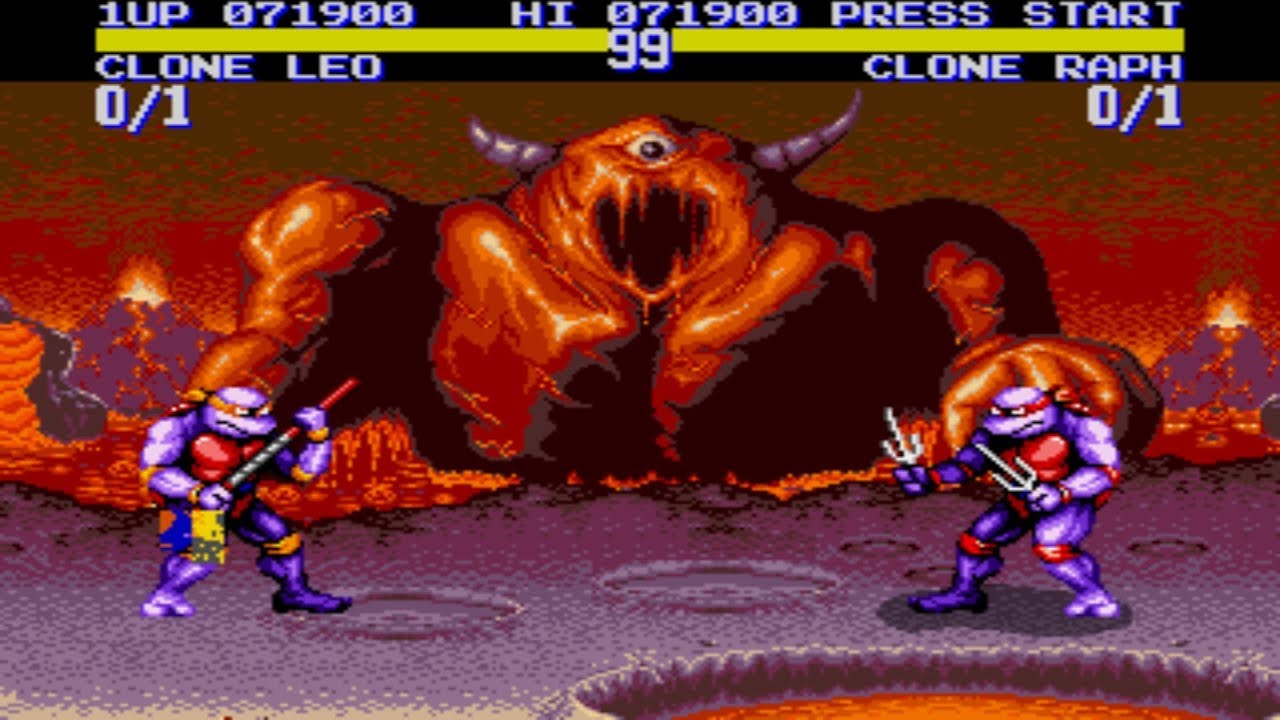 Turtles: Tournament Fighters [Genesis] - play as "Clone Leo" - YouTube