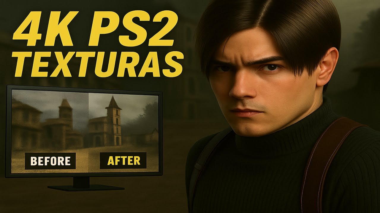 TUTORIAL RESIDENT EVIL 4 TEXTURAS 4K HD PLAYSTATION 2 PS2 ISO - YouTube