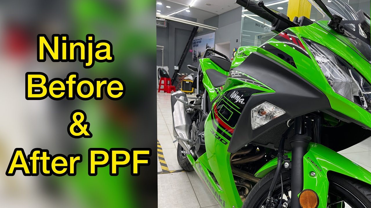 Ninja 300 Before and After PPF | See the difference 😍 | 2024 - YouTube