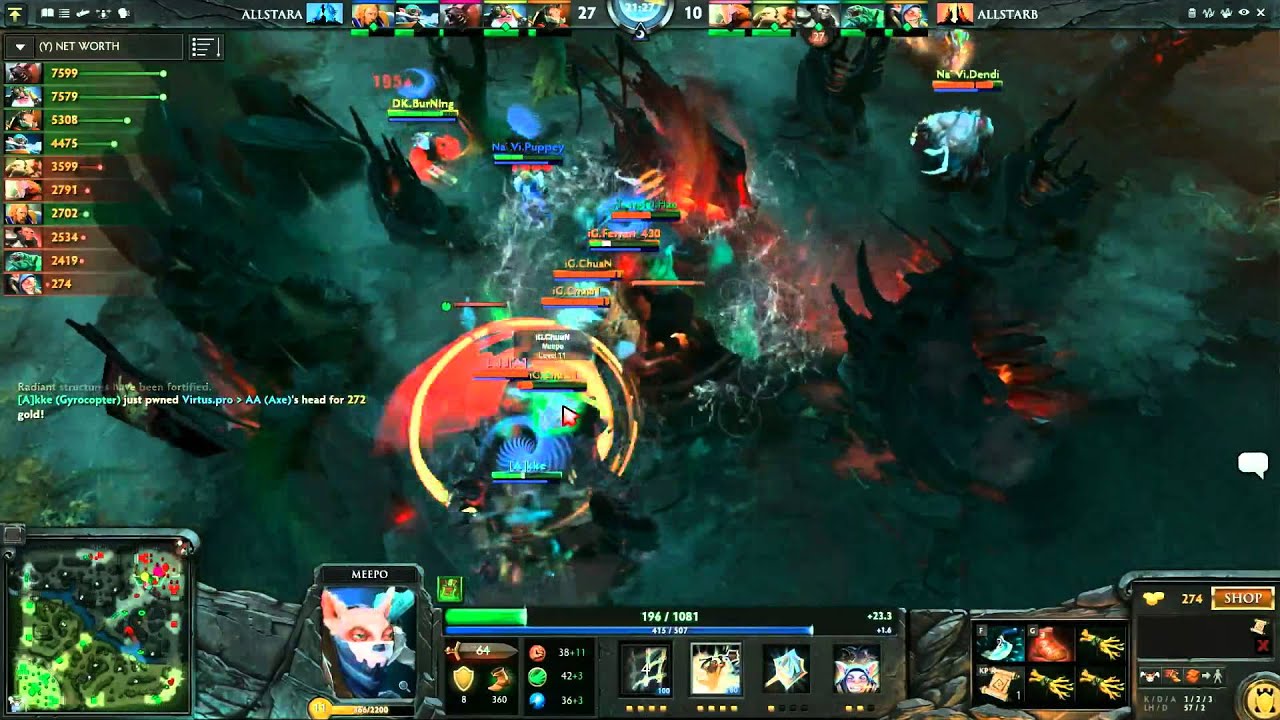 Dota 2 International 3: All Stars Game - With Dendi Trashtalk - YouTube