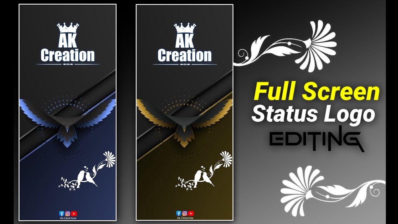 New full screen status logo editing in pixellab_Logo editing - YouTube