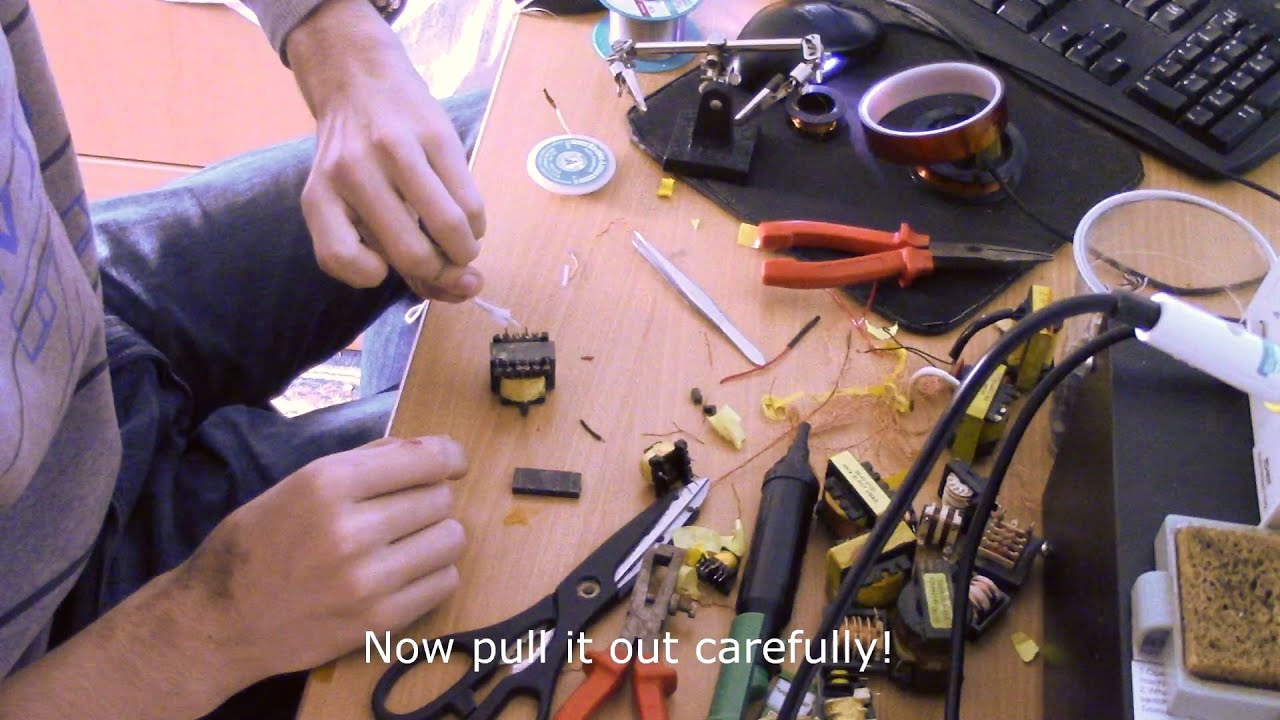How To Disassemble/Salvage Ferrite Core From SMPS Transformer - YouTube