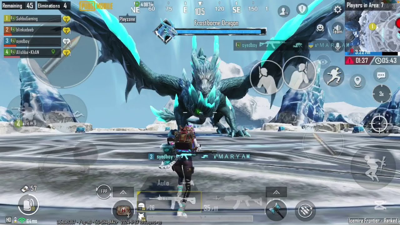 Killing Dragon in PUBG 🔥 Frozen Beast Dragon Fight - YouTube