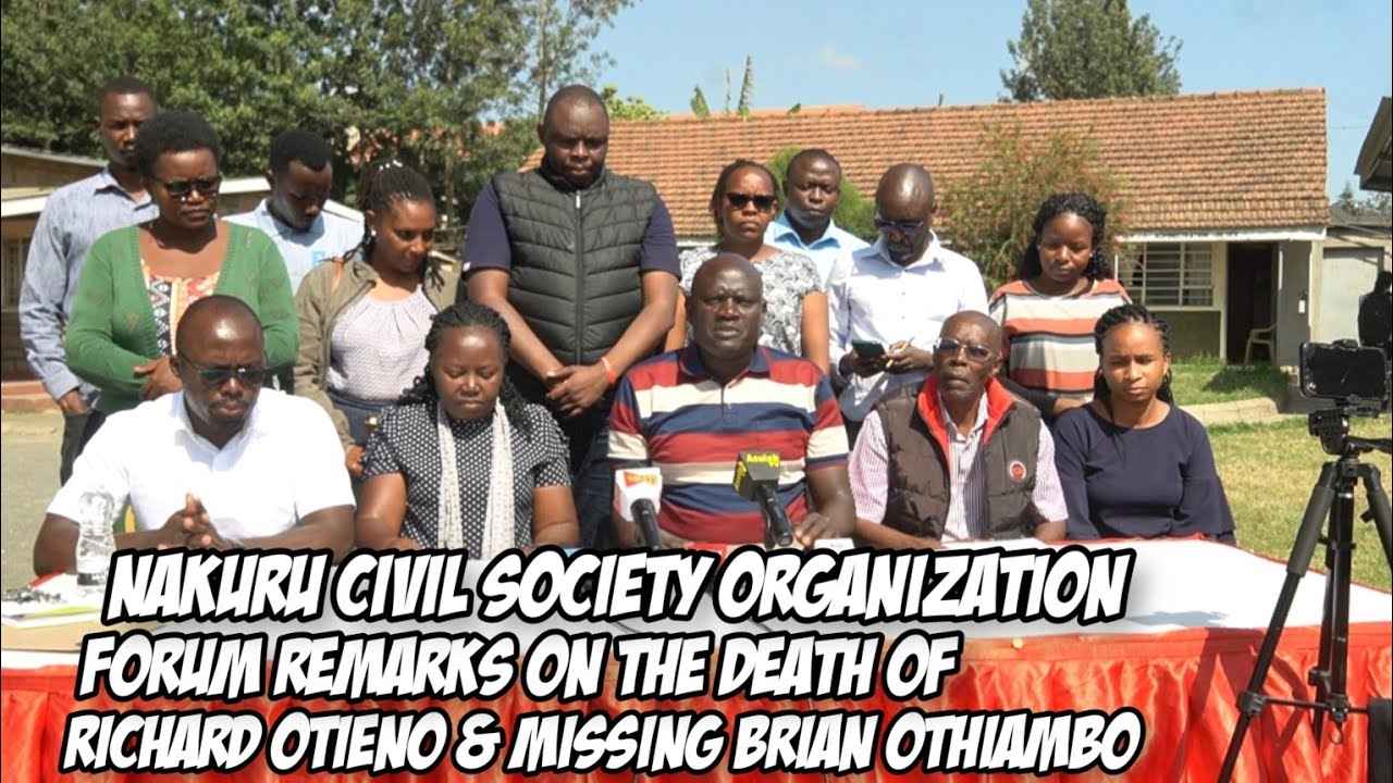 "KWS WHERE IS BRIAN OTHIAMBO?": Nakuru Civil Society Issue Petition to ...