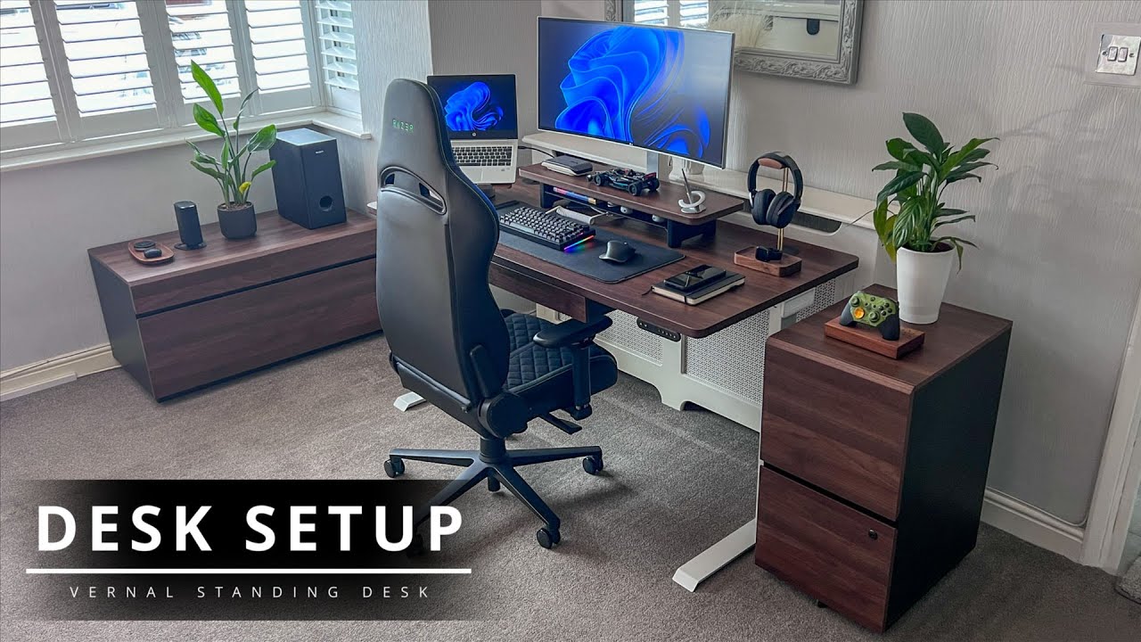 The Best Desk Setup With The Vernal Standing Desk - Ideal for WFH ...