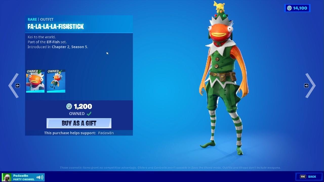 FORTNITE FA-LA-LA-LA-FISHSTICK IS BACK! | December 10th Item Shop ...