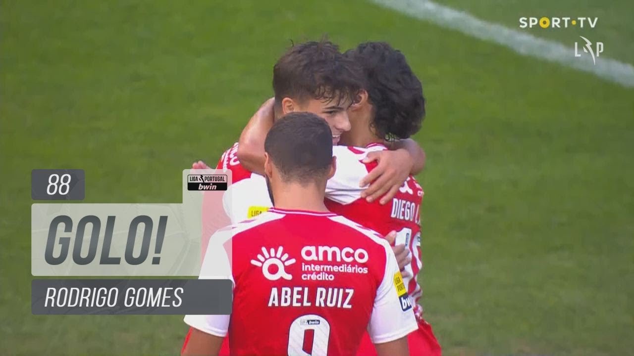 Goal | Golo Rodrigo Gomes: SC Braga (5)-0 Marítimo (Liga 22/23 #3 ...