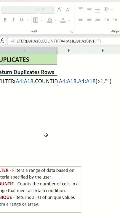 Extract Duplicate List Using Formula in Excel #04 | Excel Tricks and Tips #Smartstudyspace # ...