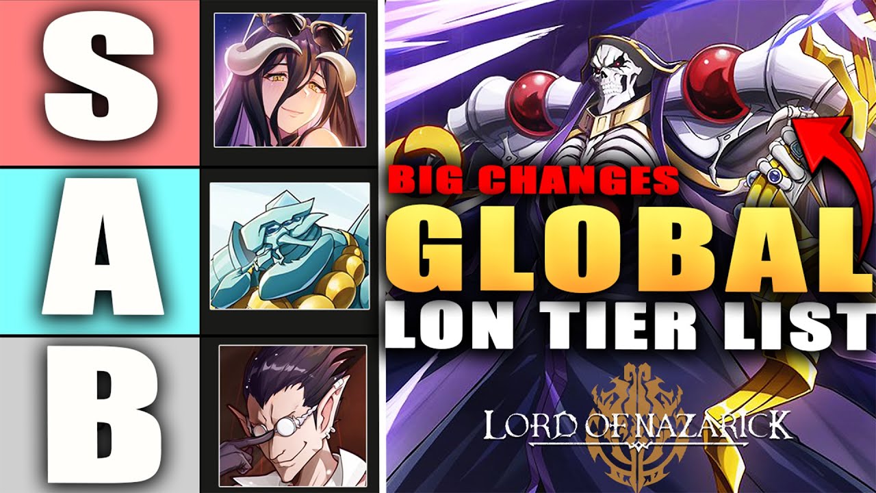 OVERLORD LORD OF NAZARICK GLOBAL TIER LIST!!!!! (many important ...