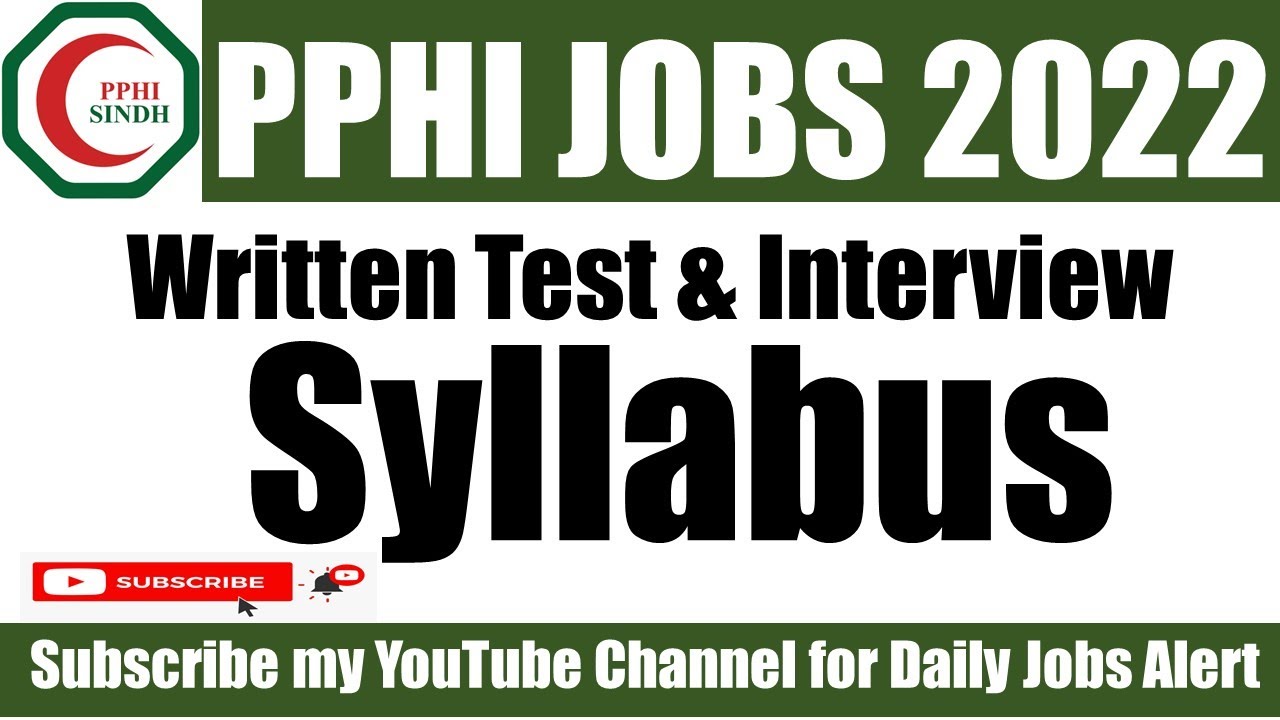 PPHI Jobs Syllabus 2023 | PPHI Jobs Online Registration |How to apply ...
