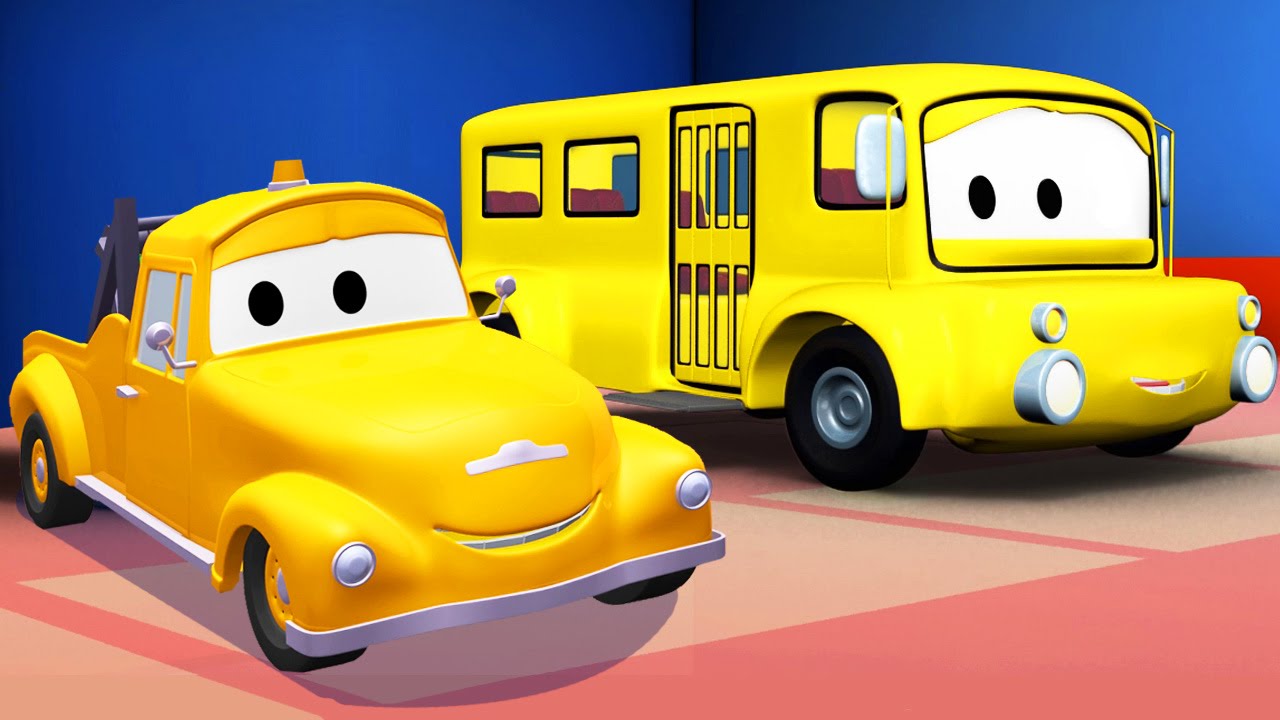 Tom der Abschleppwagen und Bus in Car City |Lastwagen Bau-Cartoon-Serie ...