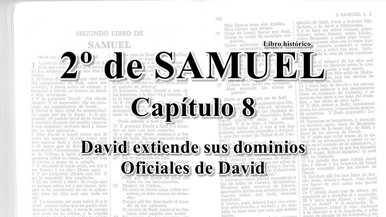 Cap 8. 2º Samuel. David extiende sus dominios, Oficiales de David ...