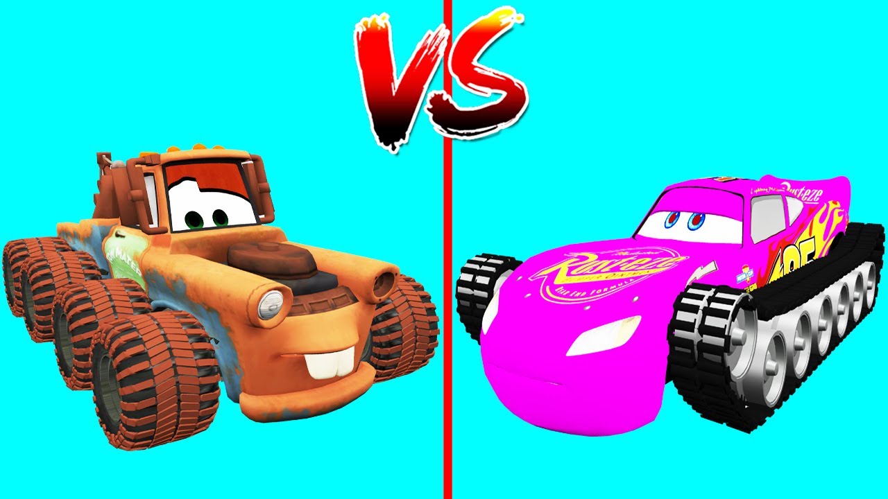Fabulous BTR Tow Mater with Monster Wheels VS Heavy Tank Lightning ...