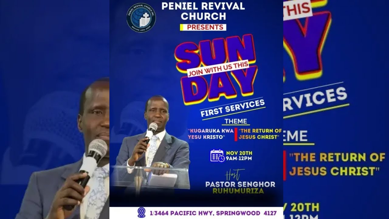 PENIEL REVIVAL CHURCH || SUNDAY SERVICE WITH Pastor SENGHOR RUHUMURIZA ...