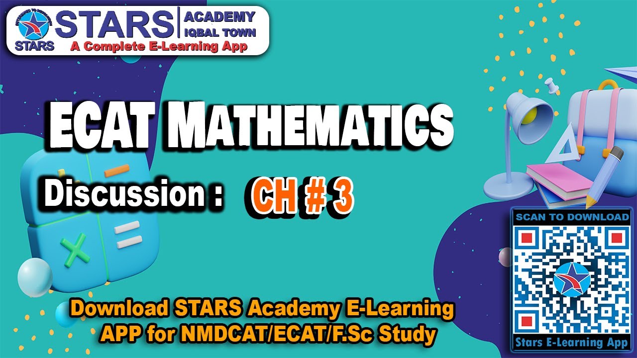 ECAT Mathematics Ch. 3 MCQs | FSC Mathematics MCQS Discussion | by # ...