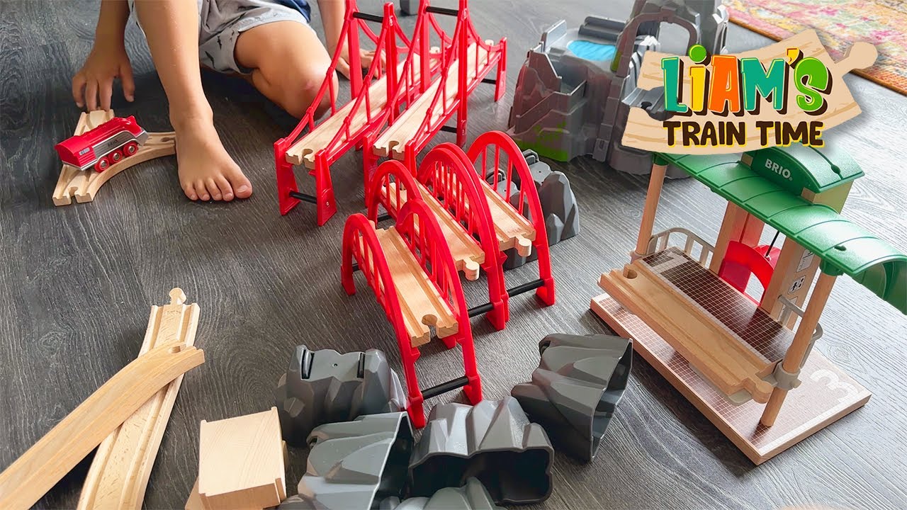 Ultimate 2-Story Wooden Train Layout with Brio World Elevations - YouTube