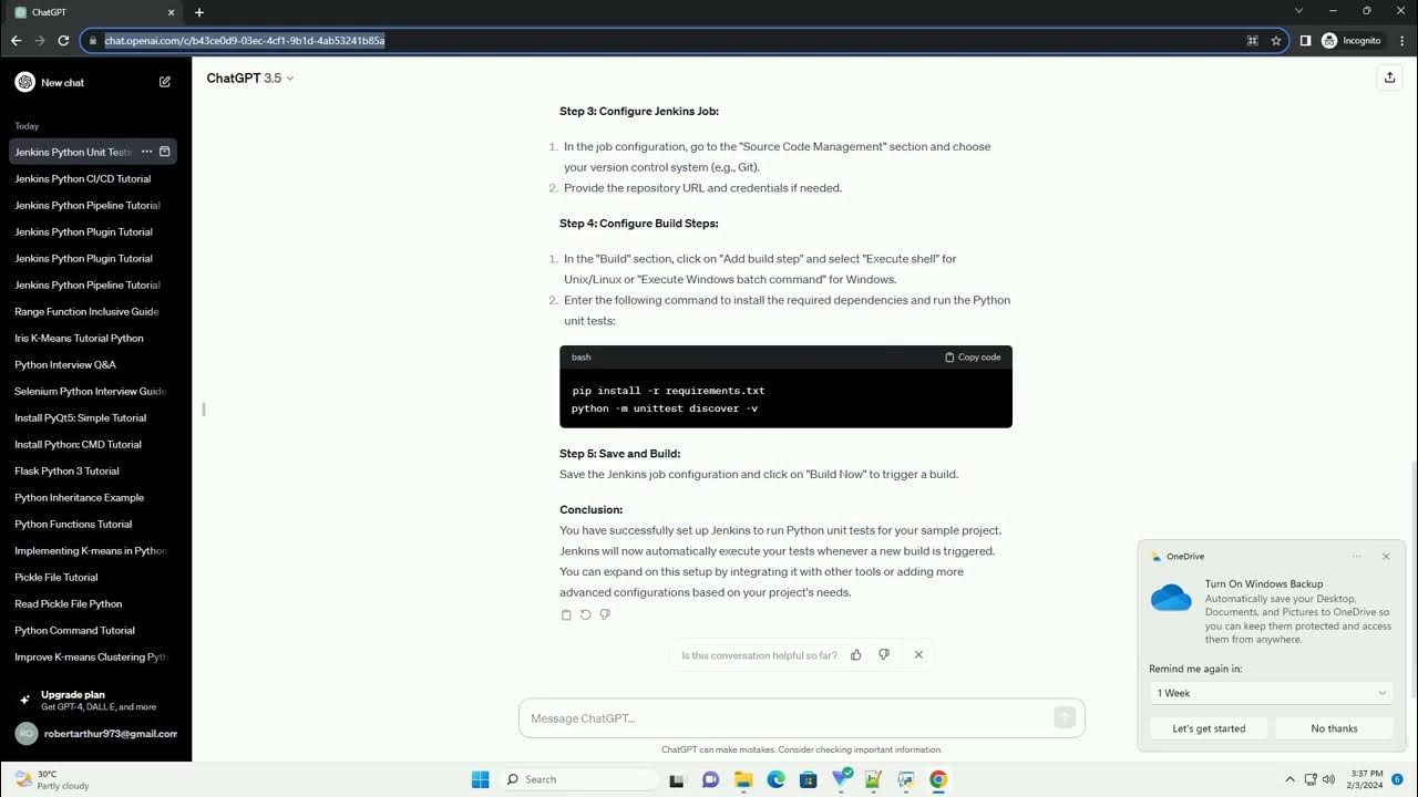 jenkins python unit test - YouTube