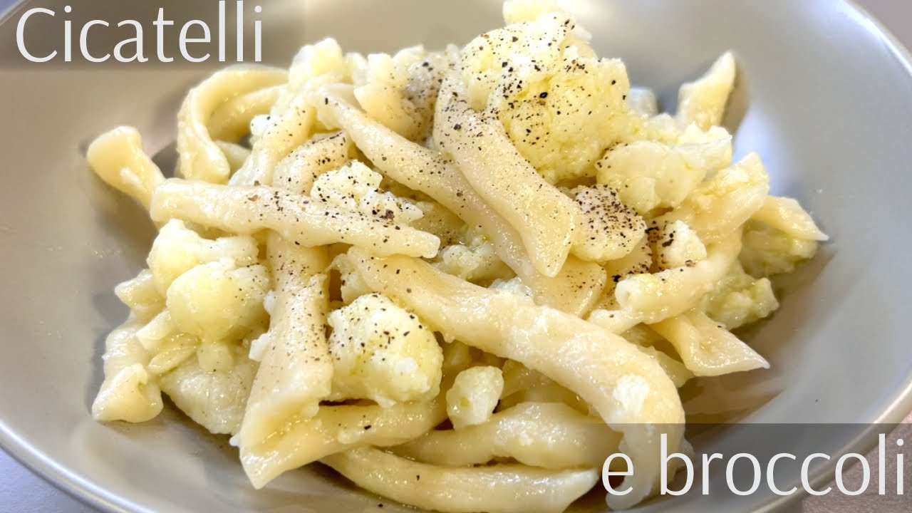 Cicatelli e broccoli. Pasta fresca pugliese buonissima con 3 soli ...