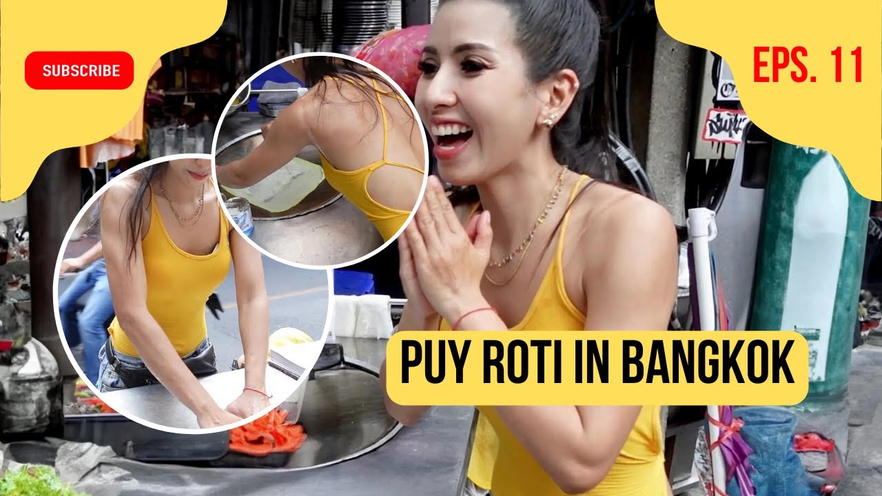 🍞 Bangkok's Puy Roti Lady: Handmade Roti Magic on the Streets! 💫🌟 - YouTube