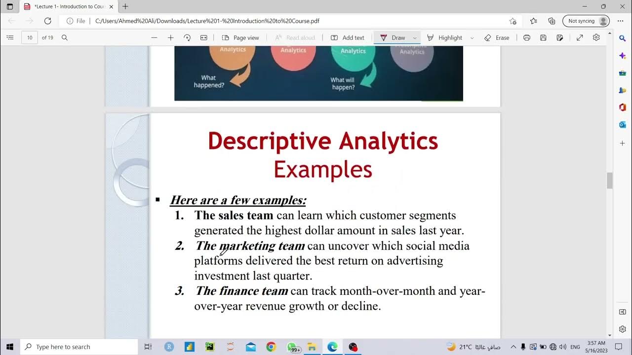 Introduction To Data Analytics Lec 1 Youtube