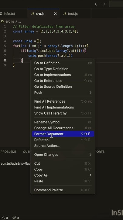 Remove Duplicates From Array Coding Javascript Problemsolving Ytshorts Shorts Developer