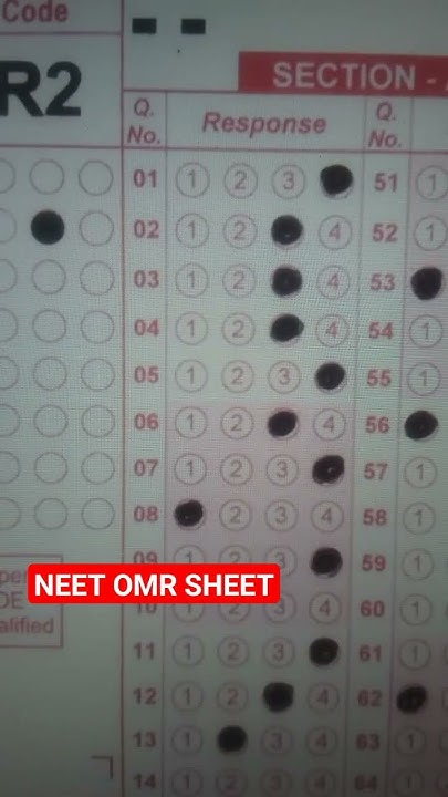 NEET OMR SHEETS #neet - YouTube