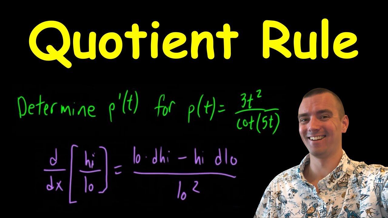 How to Use the Quotient Rule to Find the Derivative - YouTube