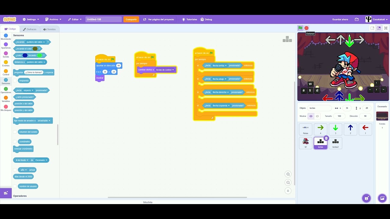 Como hacer un fnf en scratch parte 4 - YouTube
