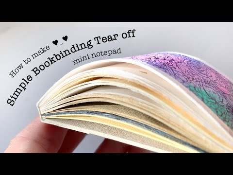How to make tear off mini notepad| simple bookbinding w/ glue ...