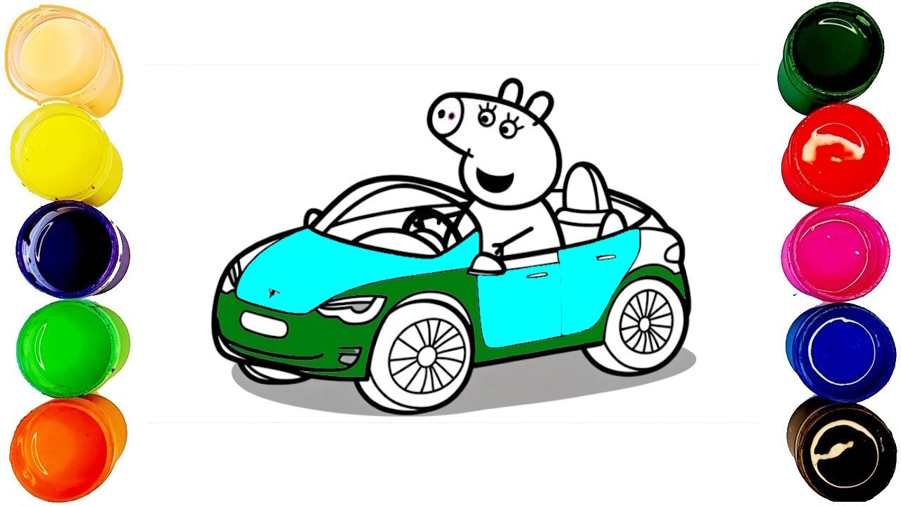 Peppa Driving an Electric Car 🚗 | Eco-Friendly Adventures - YouTube