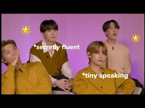 BTS Speaking English Compilation