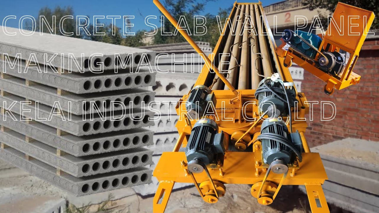 Concrete Slab Wall Panel Making Machine 600*130MM - YouTube