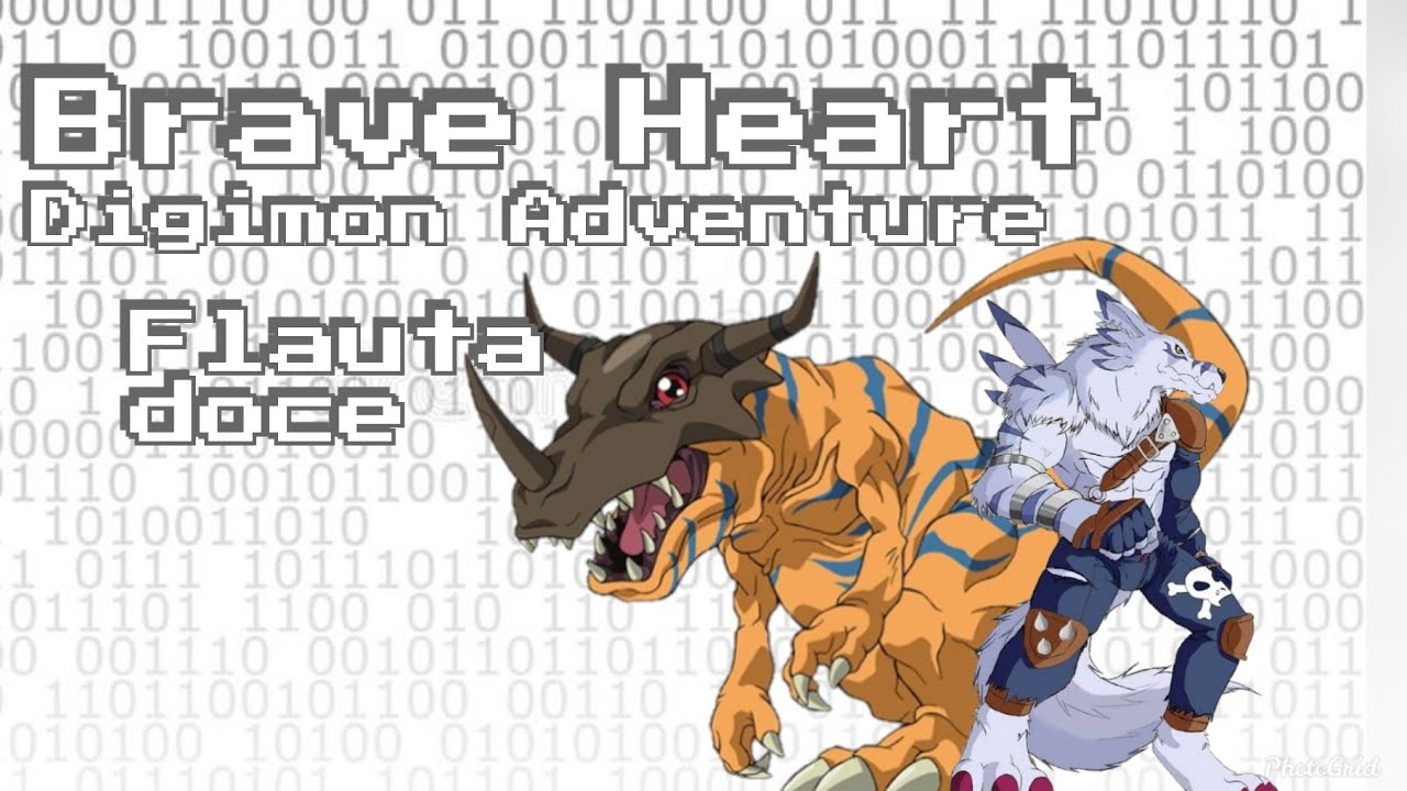 Brave Heart (digimon adventure) Flauta doce - YouTube