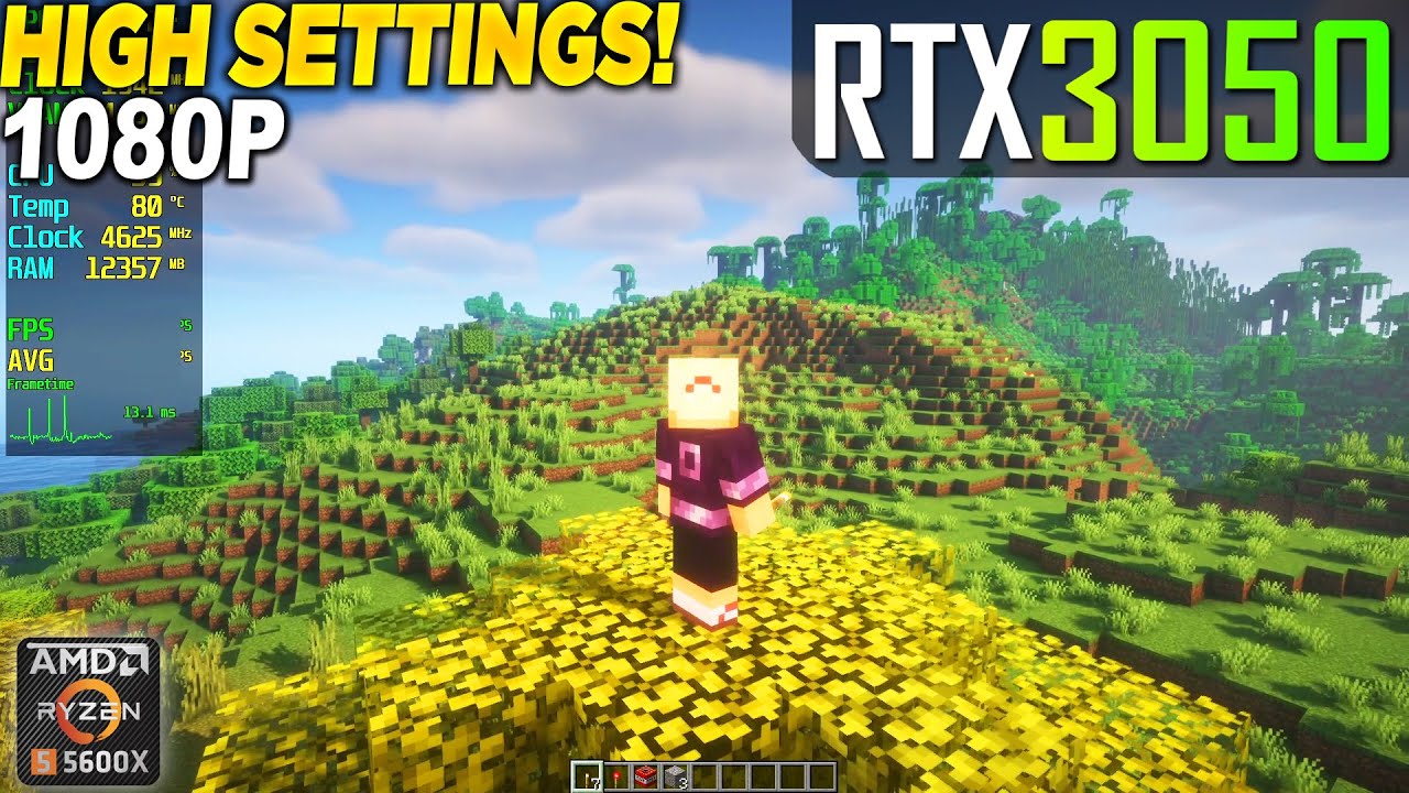 Minecraft RTX 3050 + 5600x - 1080p High, BSL Shader, - YouTube
