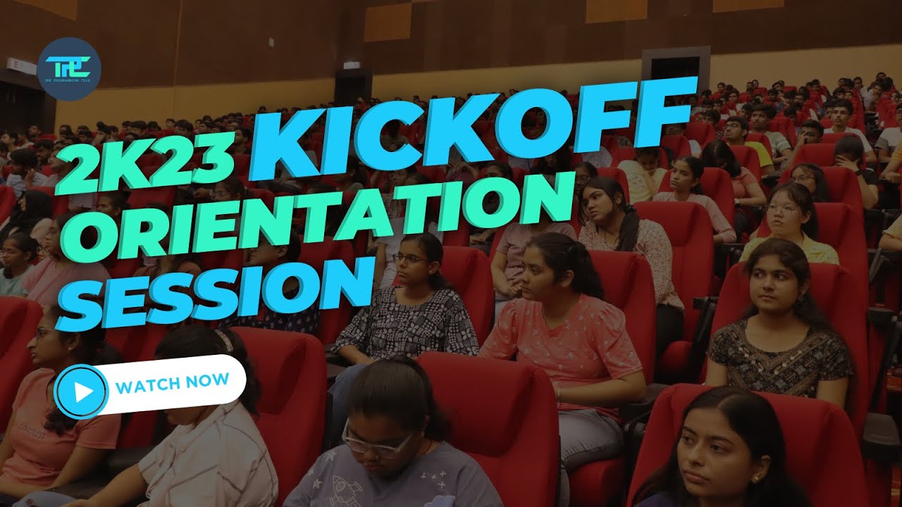TPC Welcome: 2K23 Freshmen Orientation by Senior Programmers | IIITDMJ - YouTube